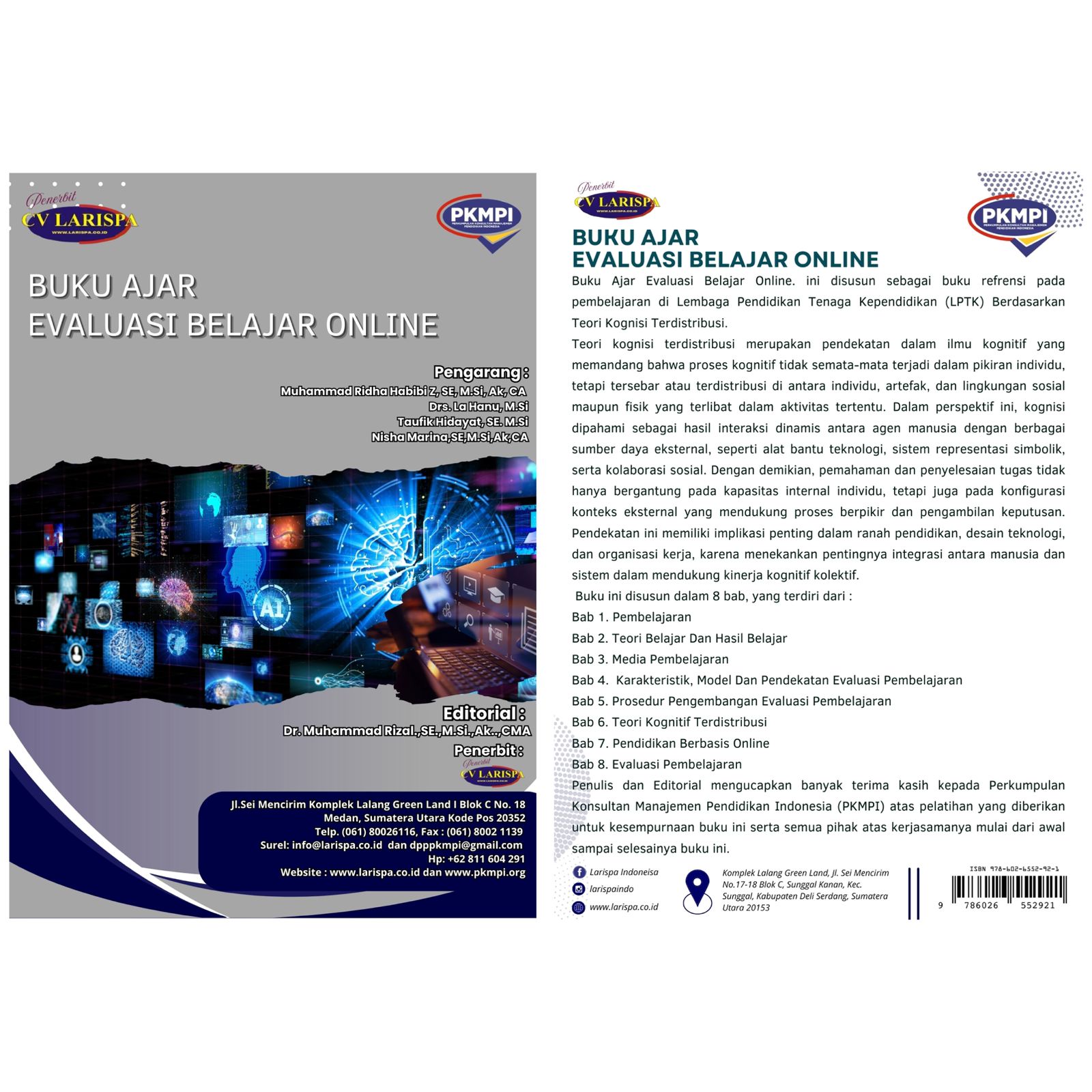 SUDAH TERBIT BUKU AJAR “EVALUASI BELAJAR ONLINE” – Larispa | Lembaga Riset Publik